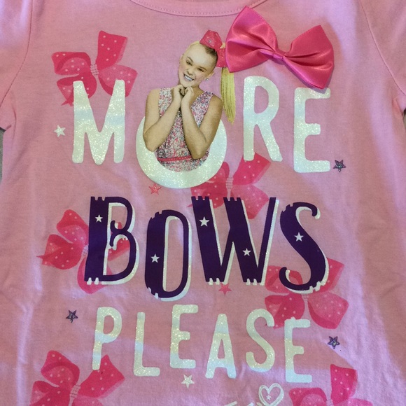 JoJo Siwa | Shirts & Tops | Jojo Siwa More Bows Please Tshirt Pink ...